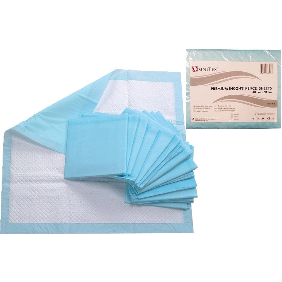 Incontinence Chair Pads / Inco Sheets 40 x 60cm - Pack of 25 [600ML AB