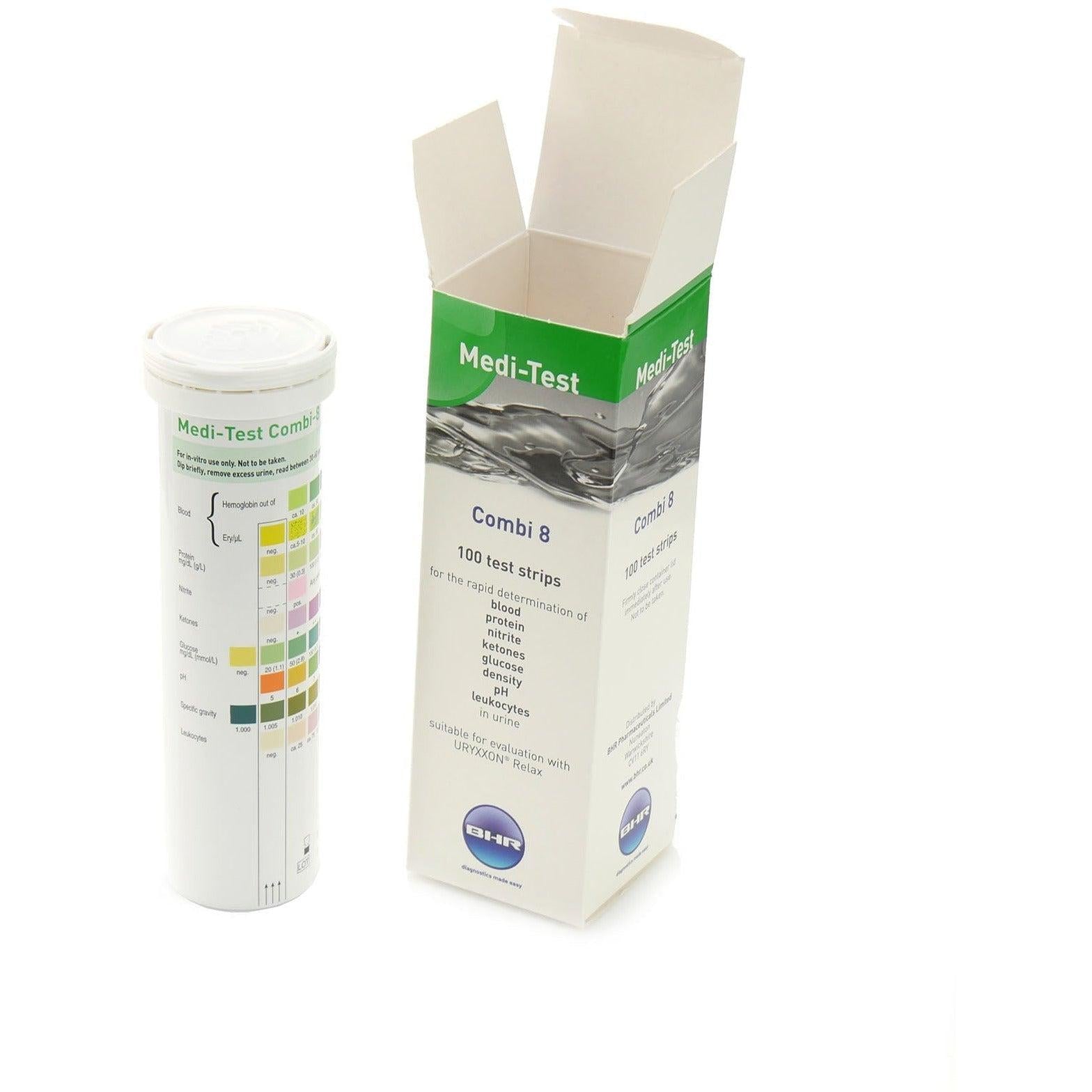 Medi-Test Combi 8 Urine Test Strips x 100 - Vena Cava Ltd.