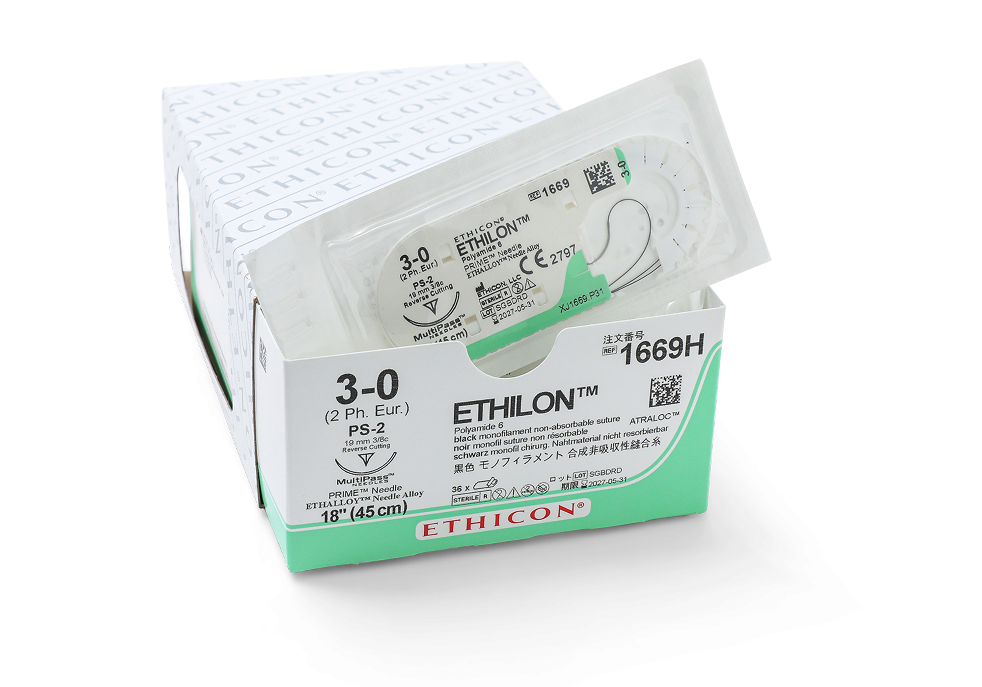 PDS Suture Plus - Monofilament - Violet - 3-0 - 70cm - 1 x Taperpoint