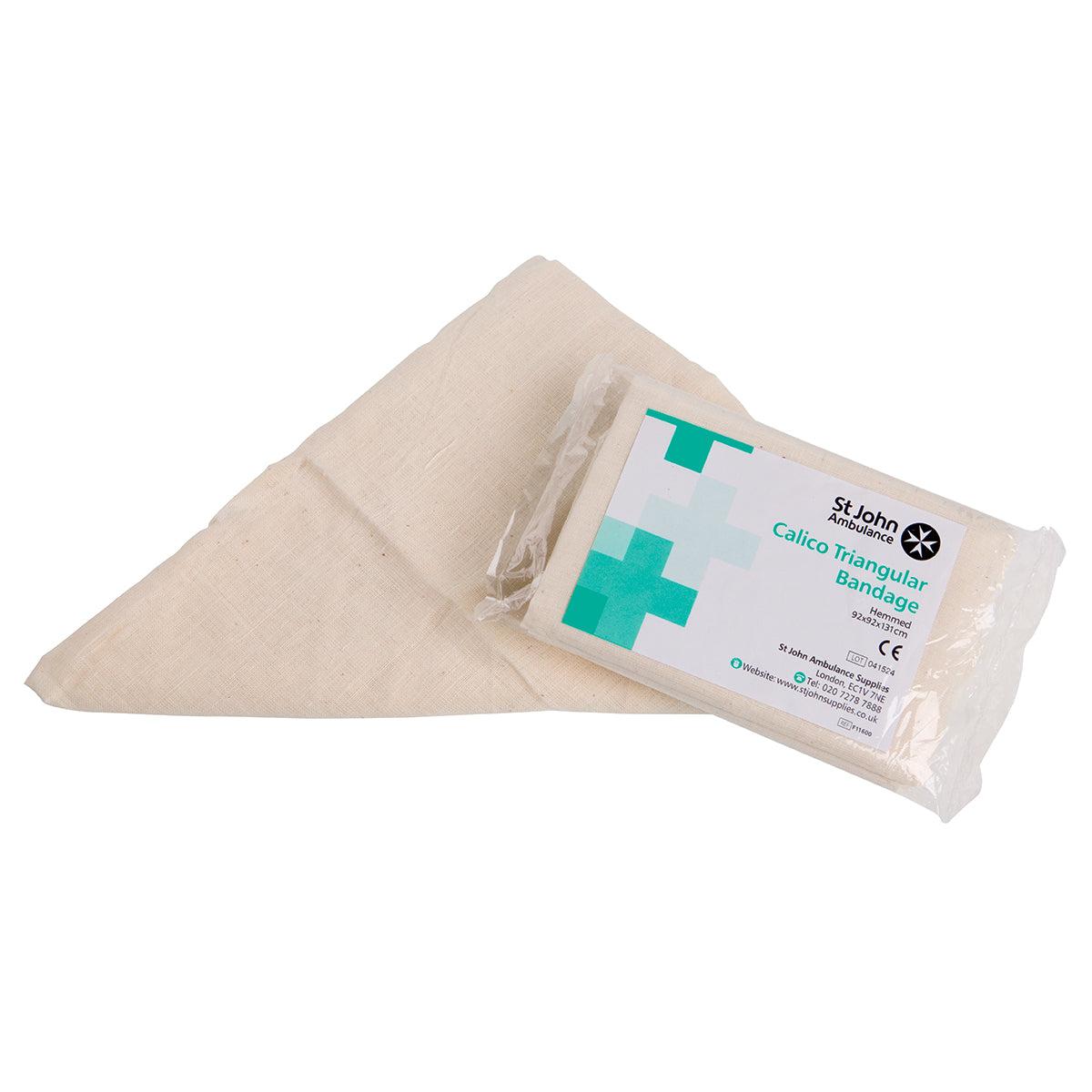 St John Ambulance Reusable Calico Triangular Bandage - 92cm x 92cm x 1