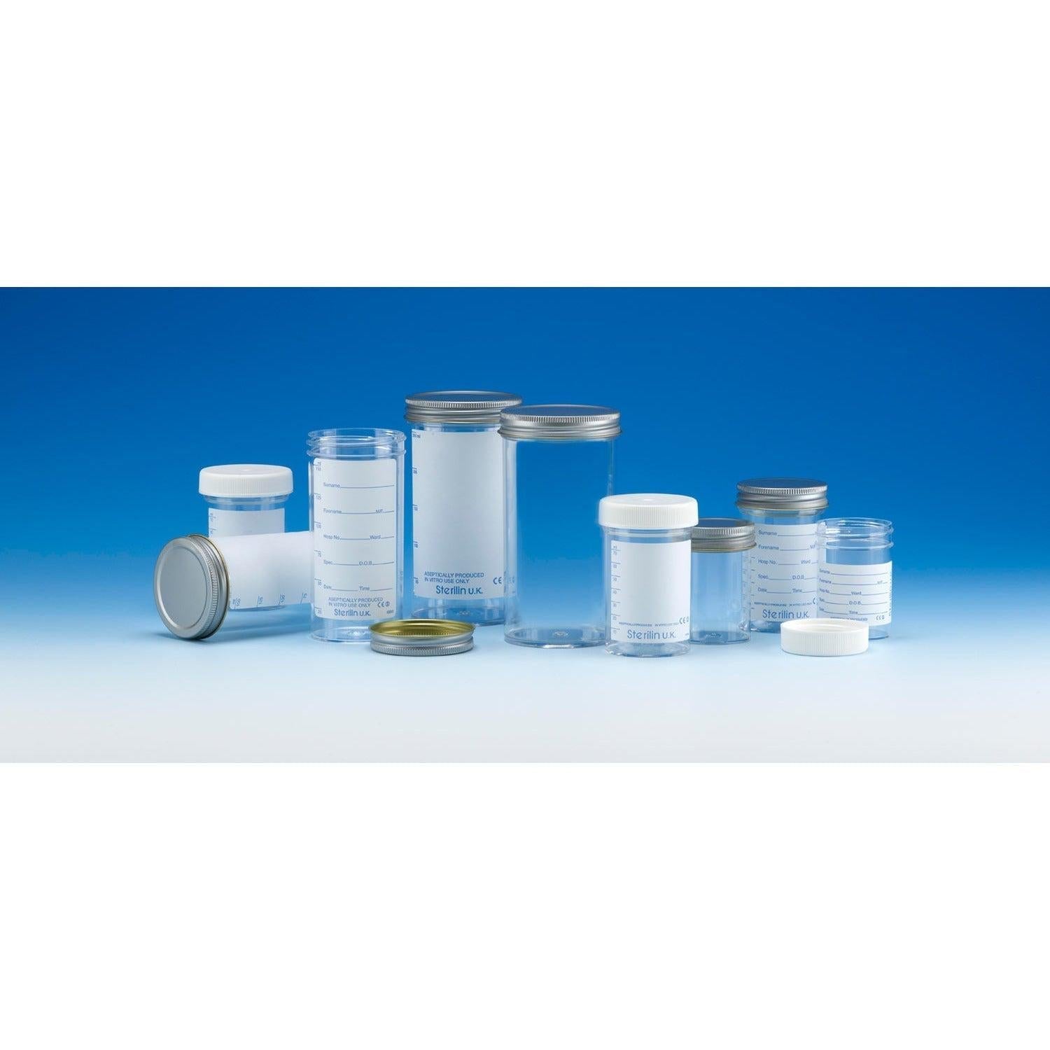 Sterilin Polystyrene Container - 60ml Plain Label x 300 - Vena Cava